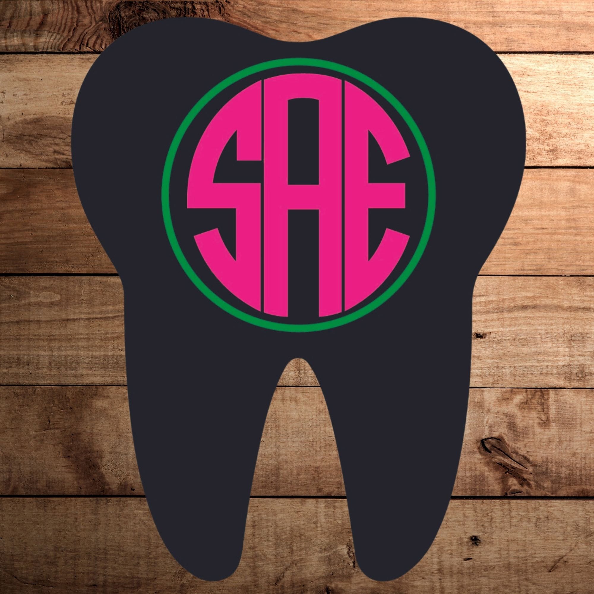 Custom Circle Tooth Monogram SVG Files Digital Download for - Etsy