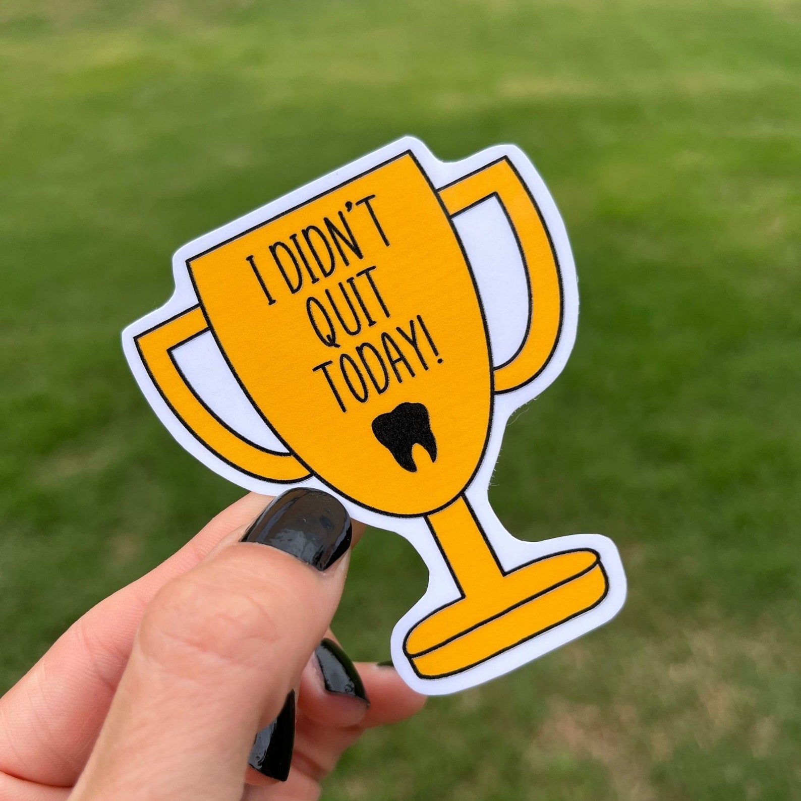 Trophy Tooth Sticker for Dental Hygienist Dental Assistant - Etsy