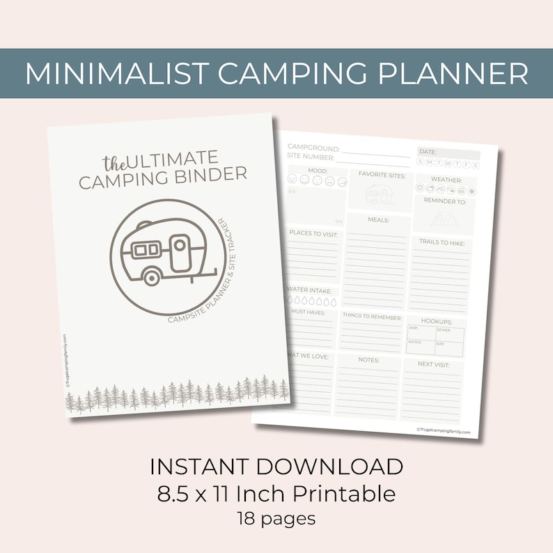 Camping Trip Log Book Printable Instant Download Checklist Printable RV ...