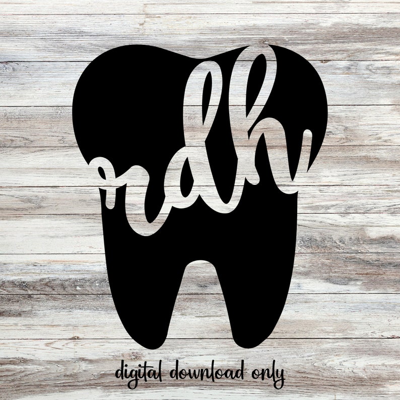 RDH Cutout Tooth SVG Files, Digital Download for Cricut or Silhouette ...