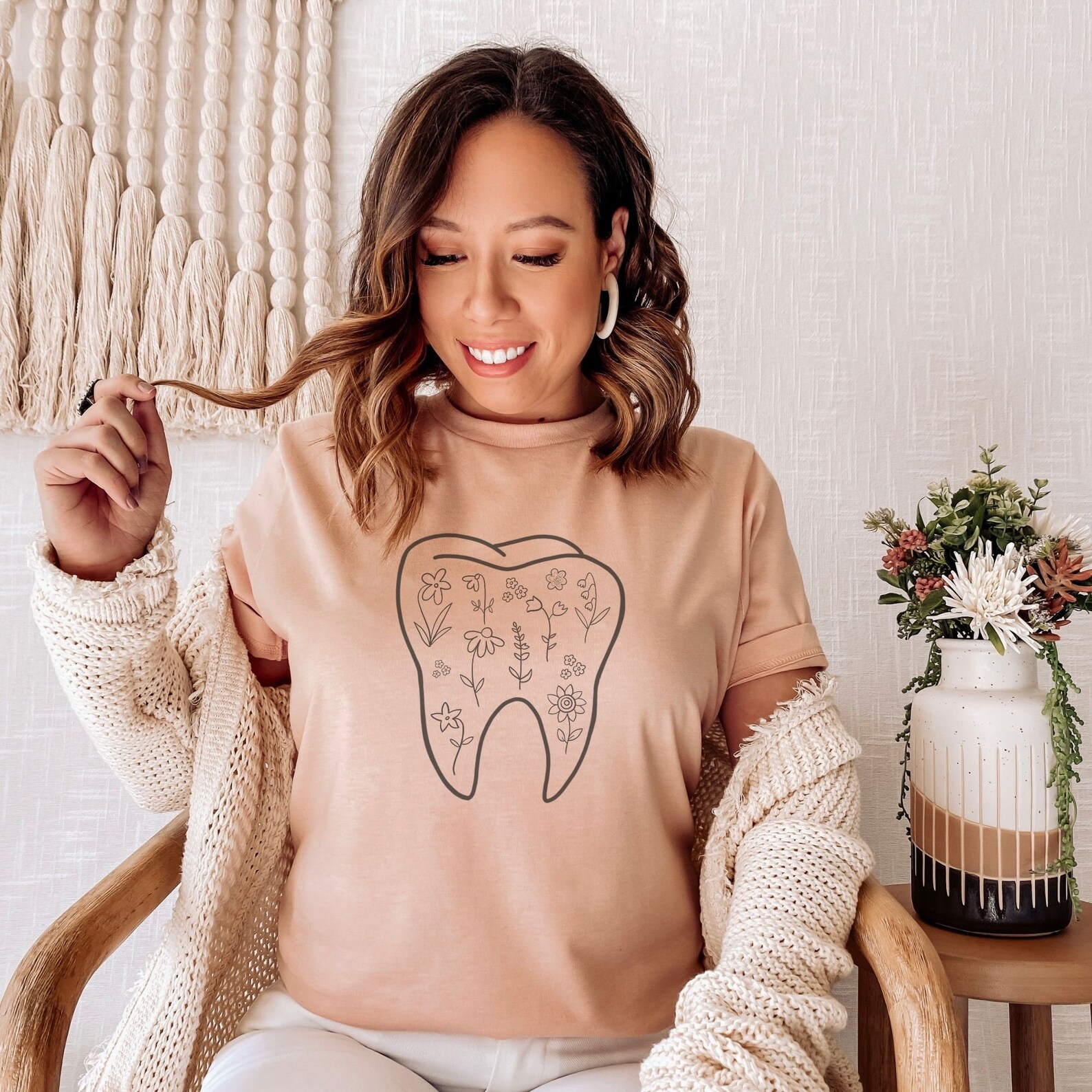 Dental Shirt. Tooth Flower Shirt Dental Gift Tooth Shirt - Etsy