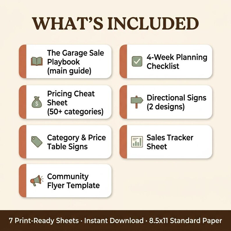Garage Planner Bundle: Playbook, Checklist, Pricing Sheets (7 ...