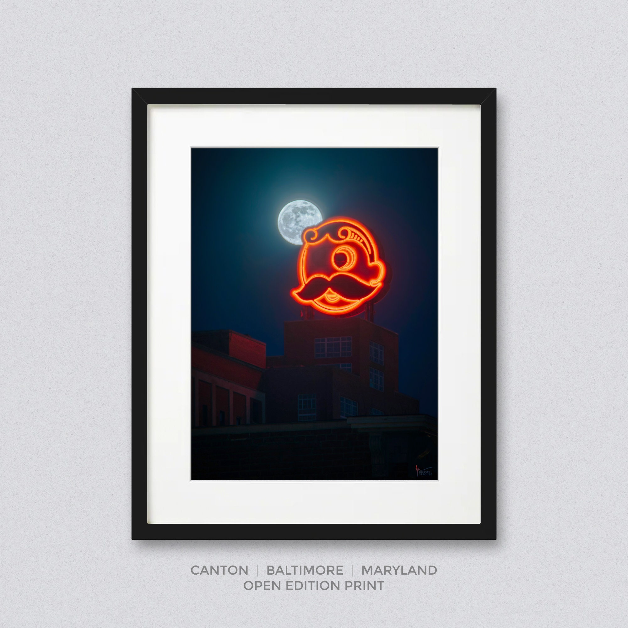 Natty Boh Moon Baltimore Maryland Neon Sign Print - Etsy