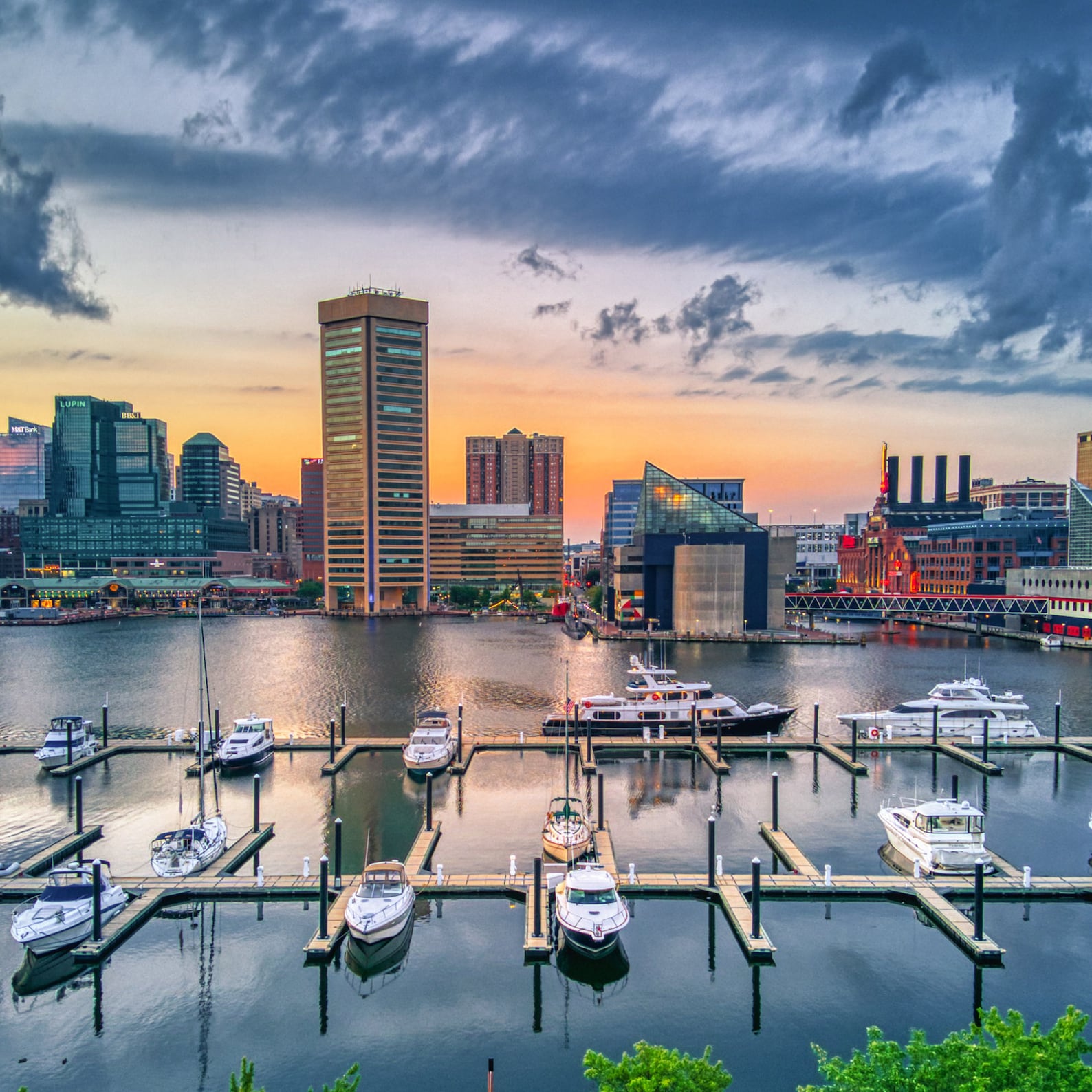 Baltimore Inner Harbor Skyline Drone Photo Gallery Wall Art - Etsy