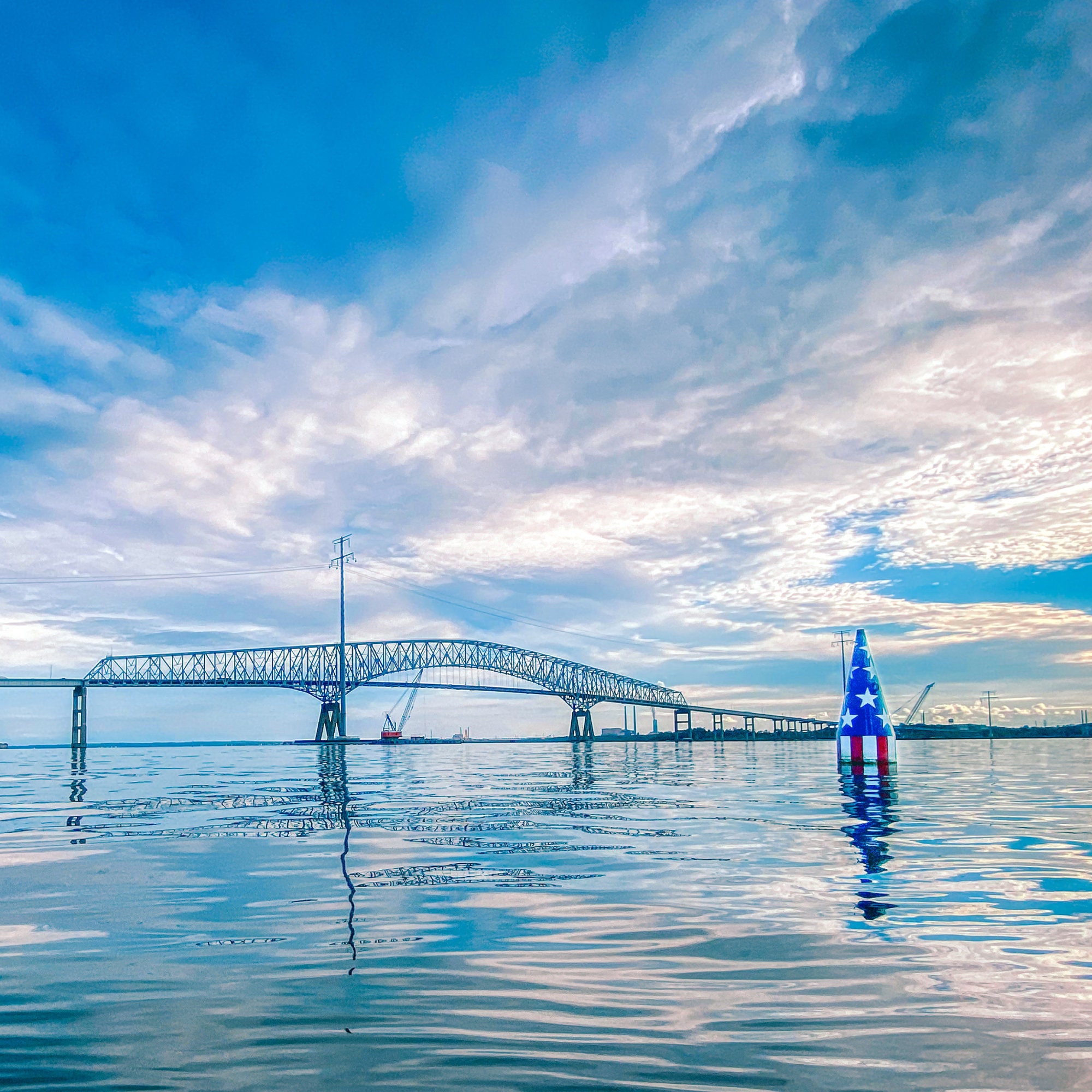 Francis Scott Key Bridge and Buoy Wall Art Print - Etsy
