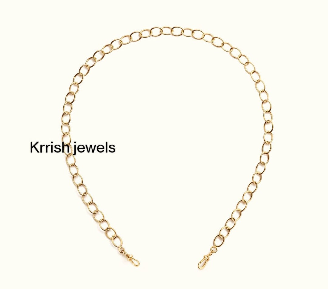 14k Gold Handmade Gold Chain, Designer Gold Chain Necklace, Delicate ...