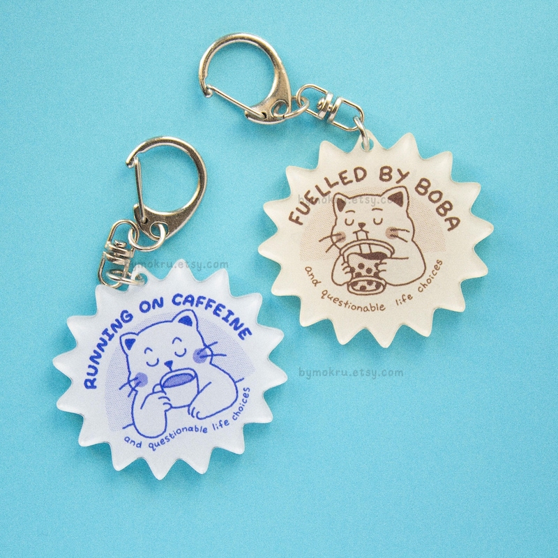 Boba Tea Keychain - Etsy