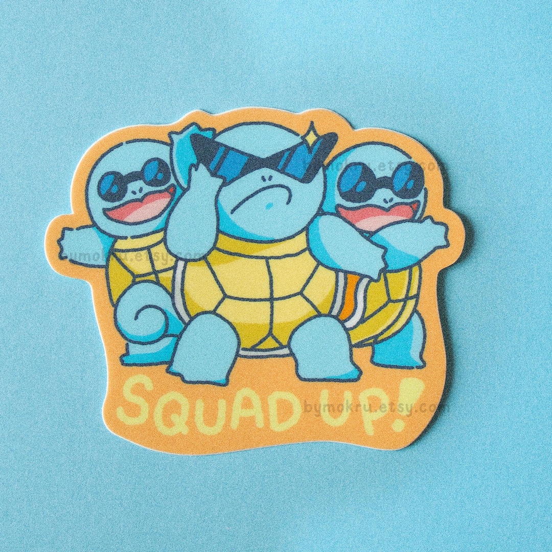 Squad up | Cool Turtle Gang Sticker, Funny Fanart, Anime Gift Idea ...