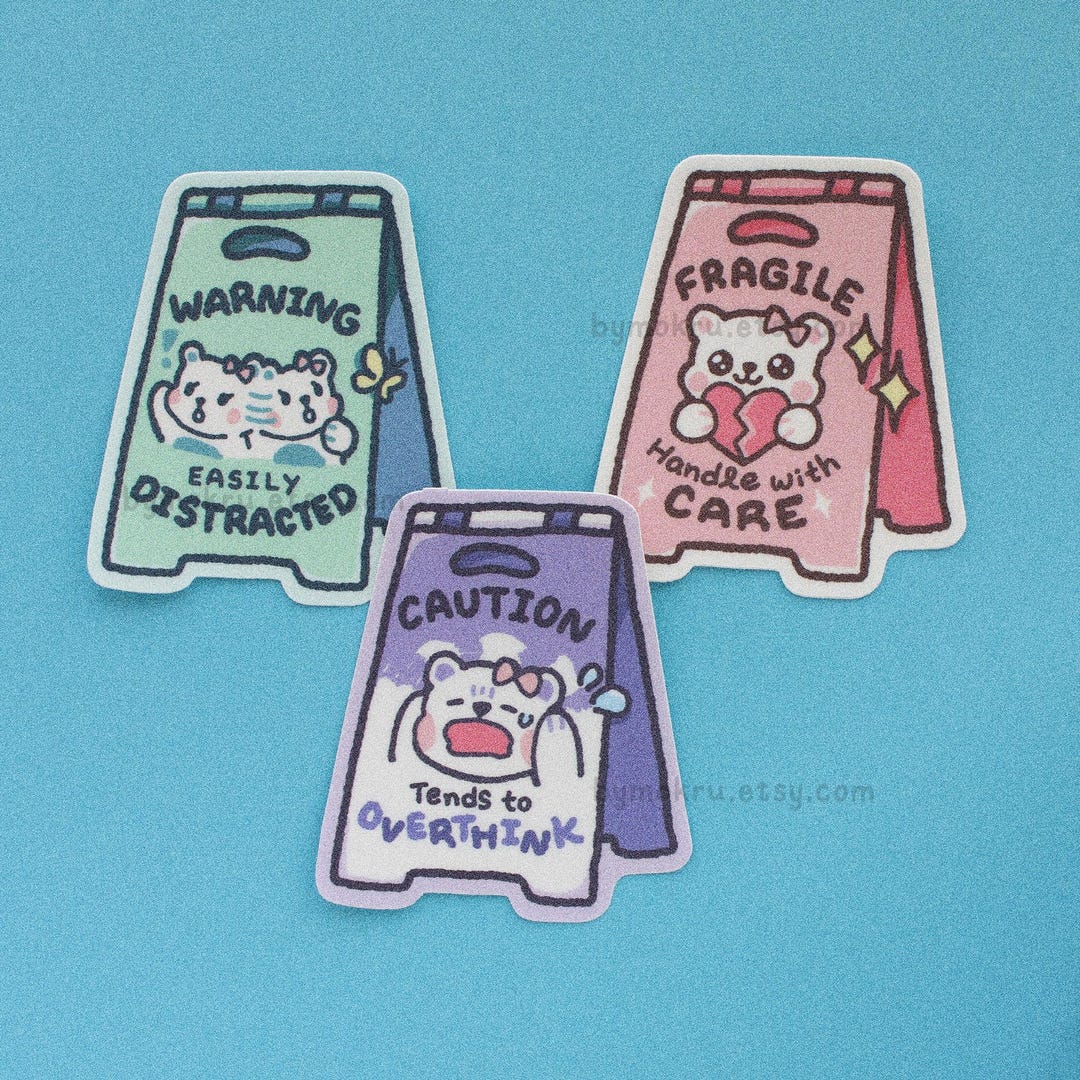 Emotional Support Sign Stickers: Waterproof Laptop Decals - Etsy