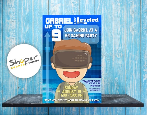 Prints Wall Décor Coolest VR Birthday Invitation Wall Hangings etna.com.pe