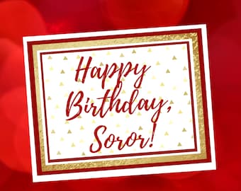 Happy Birthday Delta Lady Greeting Card Set Flat Cards - Etsy