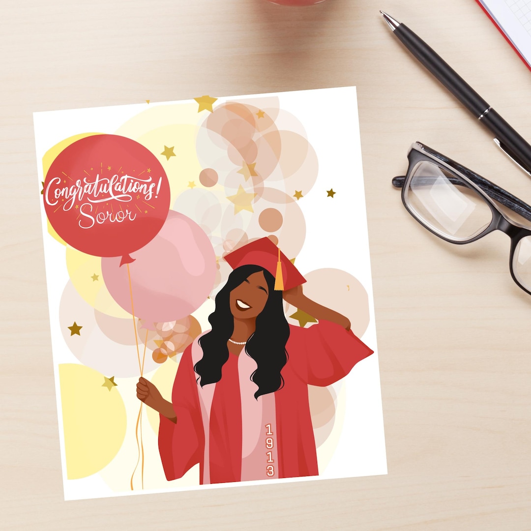 Delta Sigma Theta Graduation Card, Graduation Gift, Delta Sorority ...