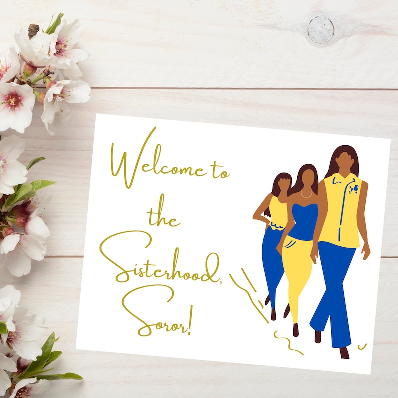 Welcome to the Sisterhood, Sorority Cards, Sigma Gamma Rho, 1922, Blue ...