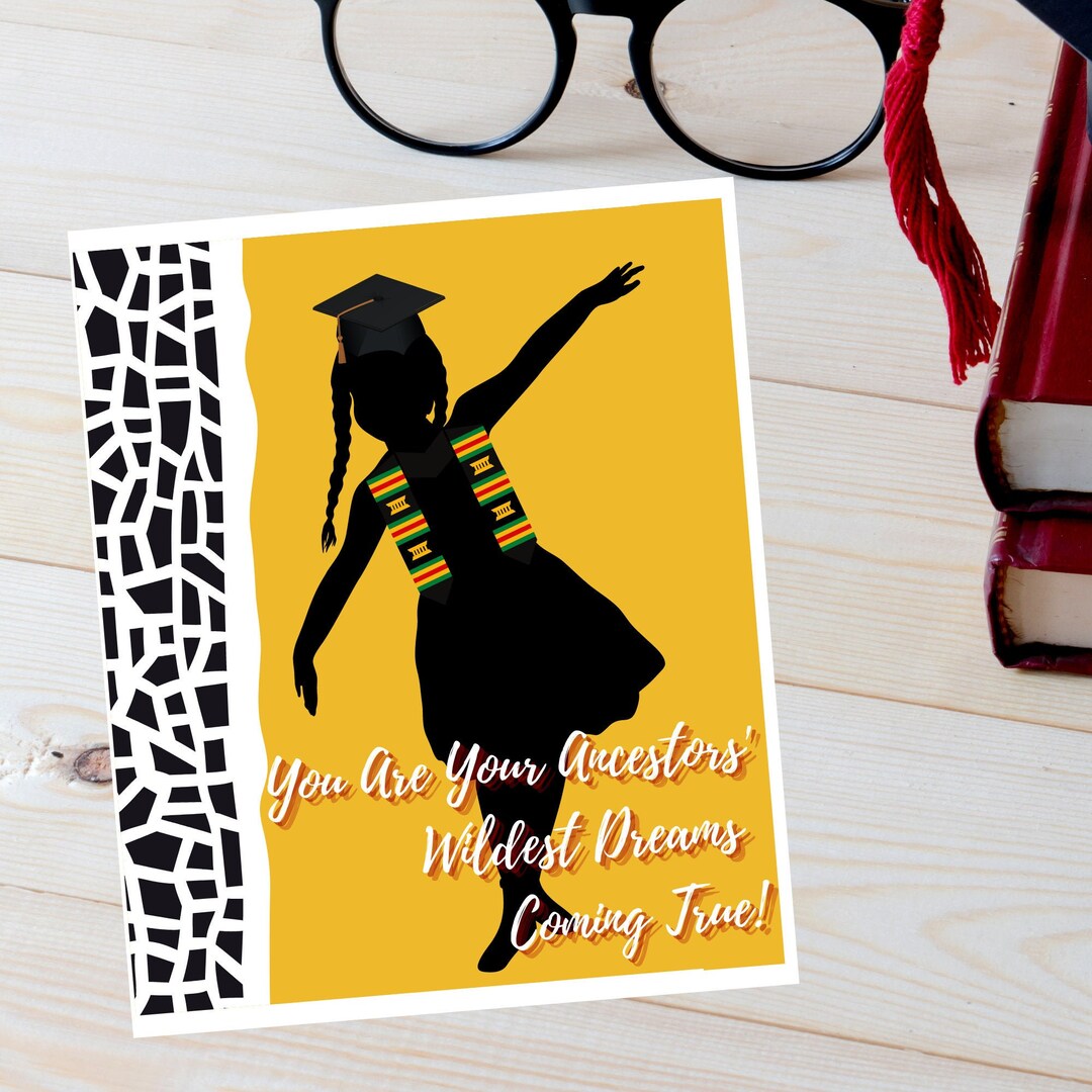 Black Girl Graduation, Black Graduate Gift, Graduation Card Set , Class ...