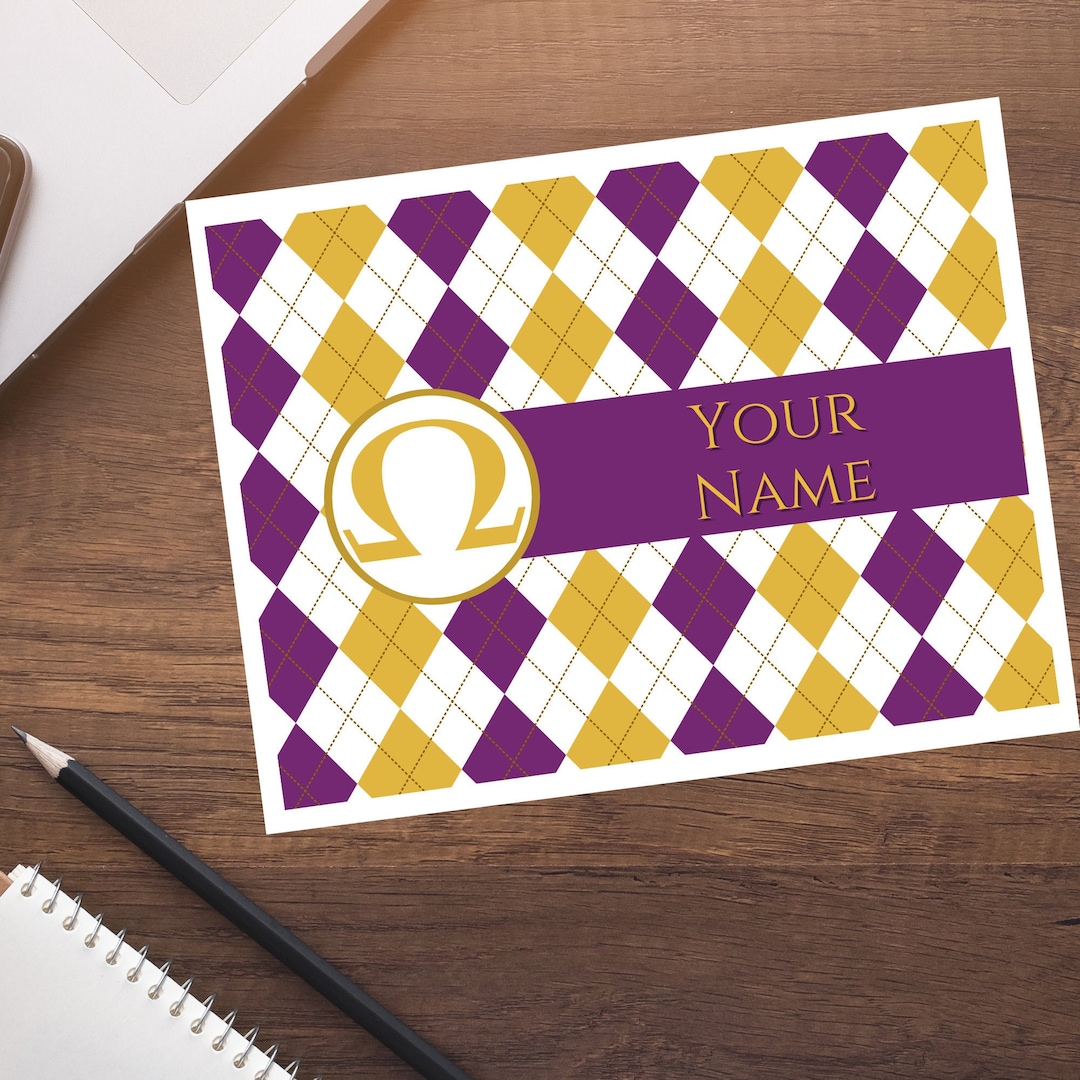 10 Personalized Stationery Cards - Greek Fraternity Paraphernalia, Card ...