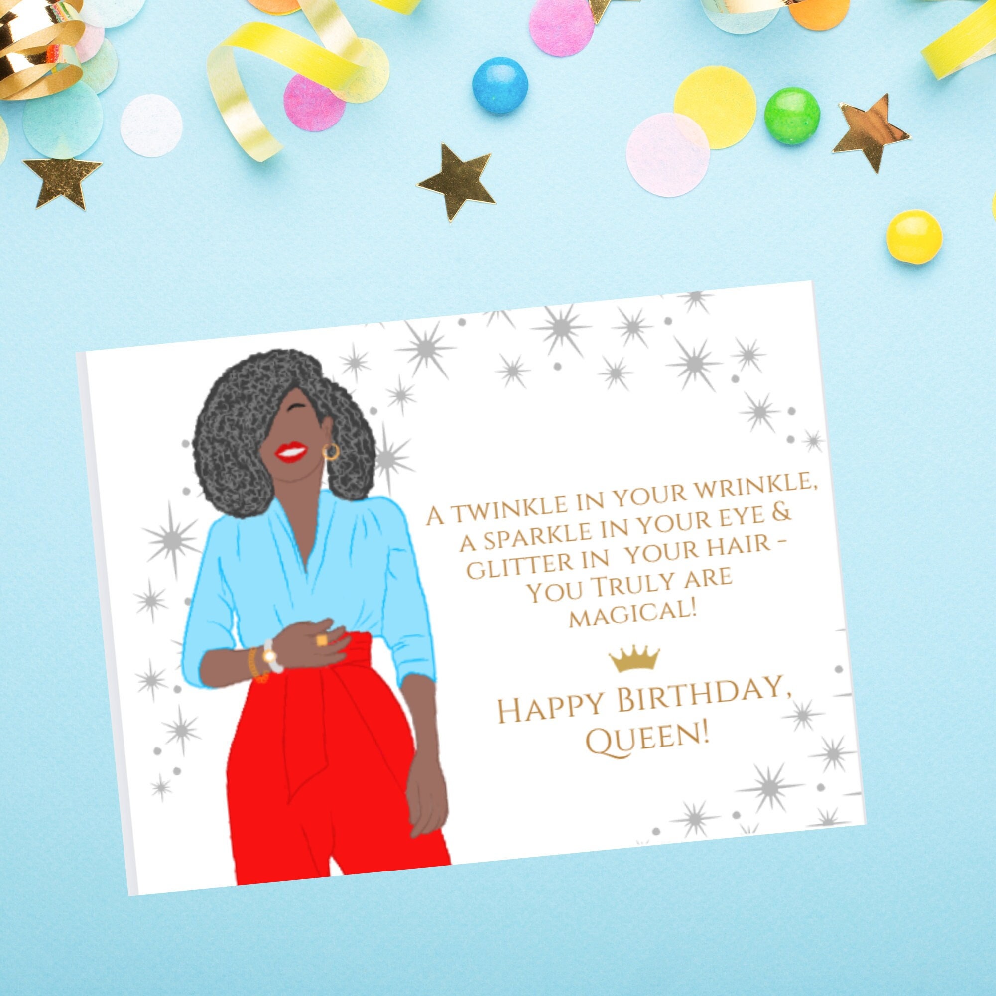 Happy Birthday African American Woman, Happy Birthday Queen, Anti ...