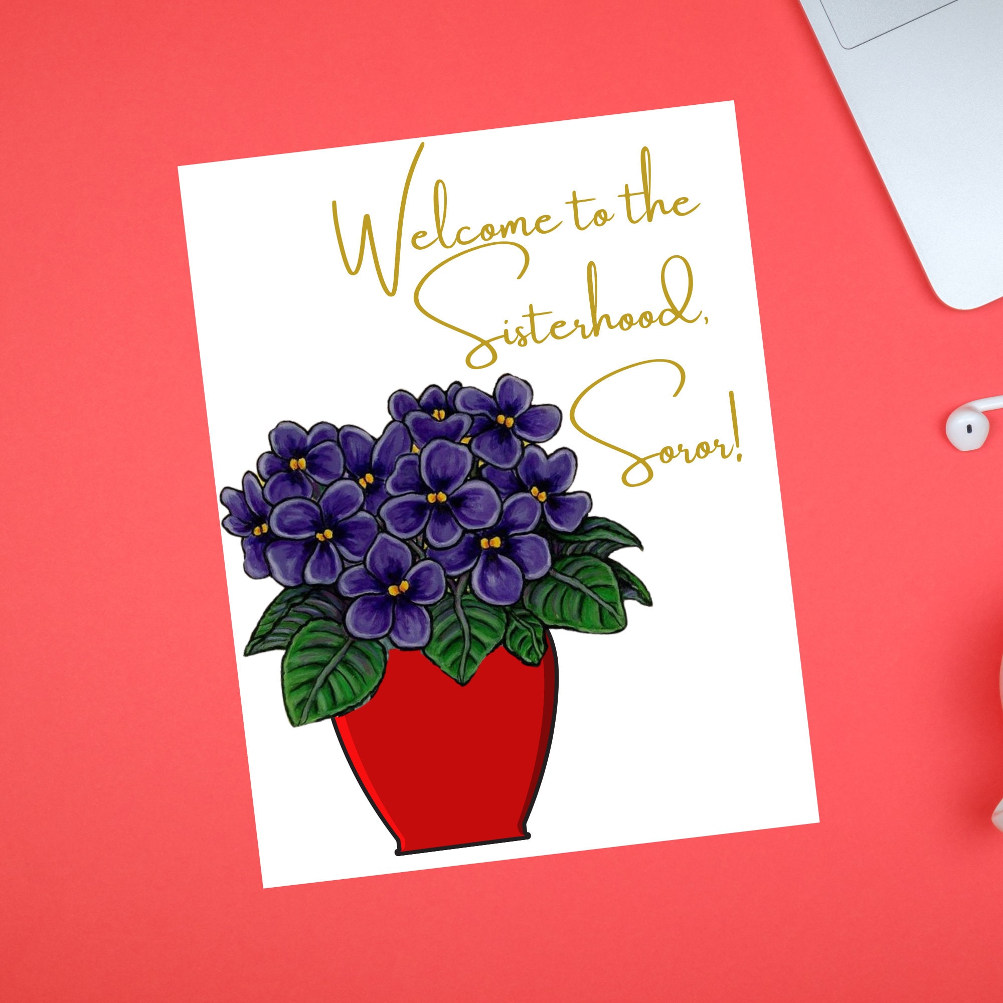 Welcome to the Sisterhood, Delta Sigma Theta Inspired, African Violets ...
