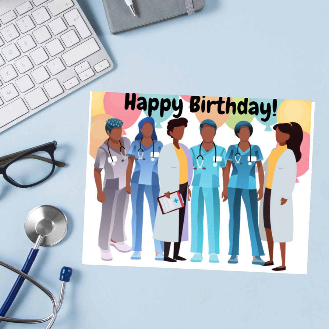Birthday Card for Doctors, Doctor Birthday, Nurse Birthday Card ...