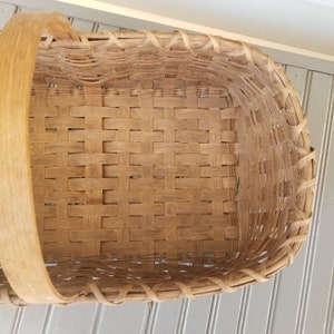 Antique Rectangular Split Oak Basket, Rectangular Split Oak Basket, Split Oak Basket, Primitive ...