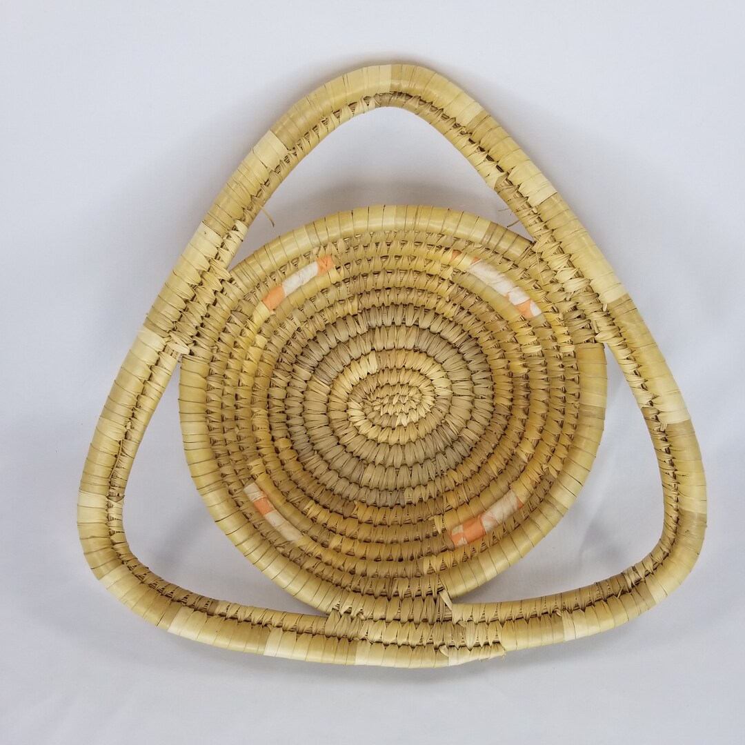 Vintage Handwoven Triangular Basket, Handwoven Triangular Basket ...