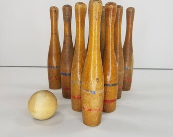 Antique Bowling Game - Etsy