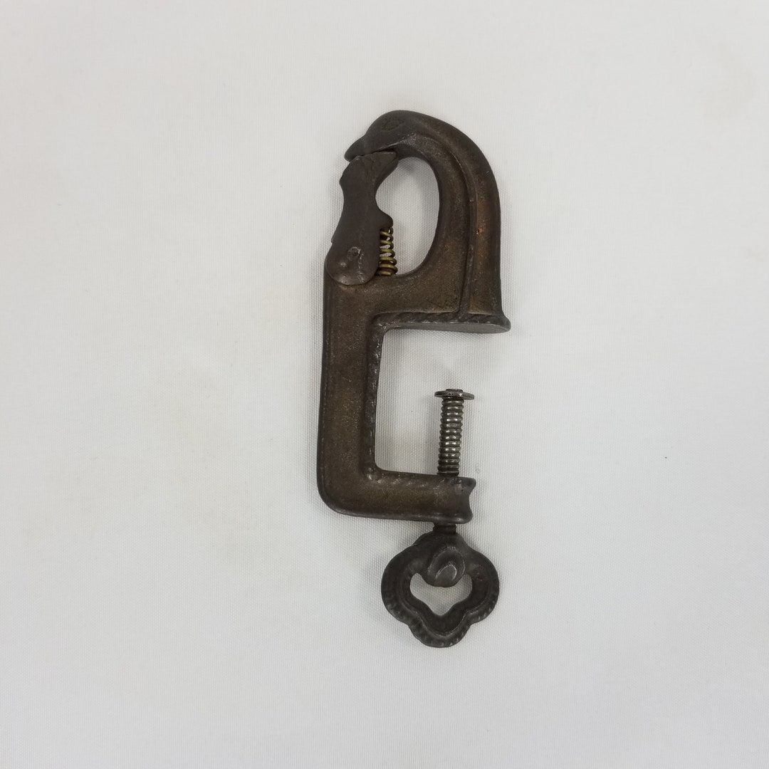 Vintage 1950's Swan Head Sewing Clamp, Swan Head Sewing Clamp, Sewing ...