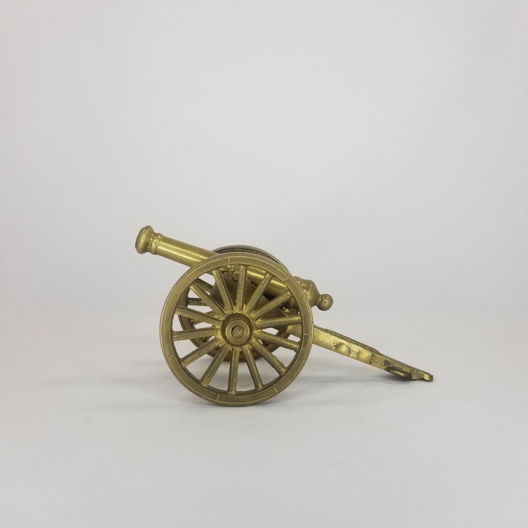 Vintage Brass Cannon, Brass Cannon, Desk Decor Cannon, Decorative ...