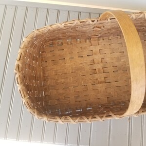 Antique Rectangular Split Oak Basket, Rectangular Split Oak Basket, Split Oak Basket, Primitive ...