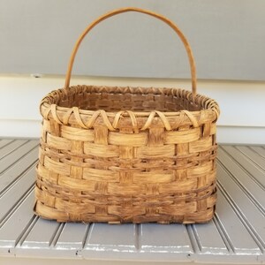 Antique Rectangular Split Oak Basket, Rectangular Split Oak Basket, Split Oak Basket, Primitive ...