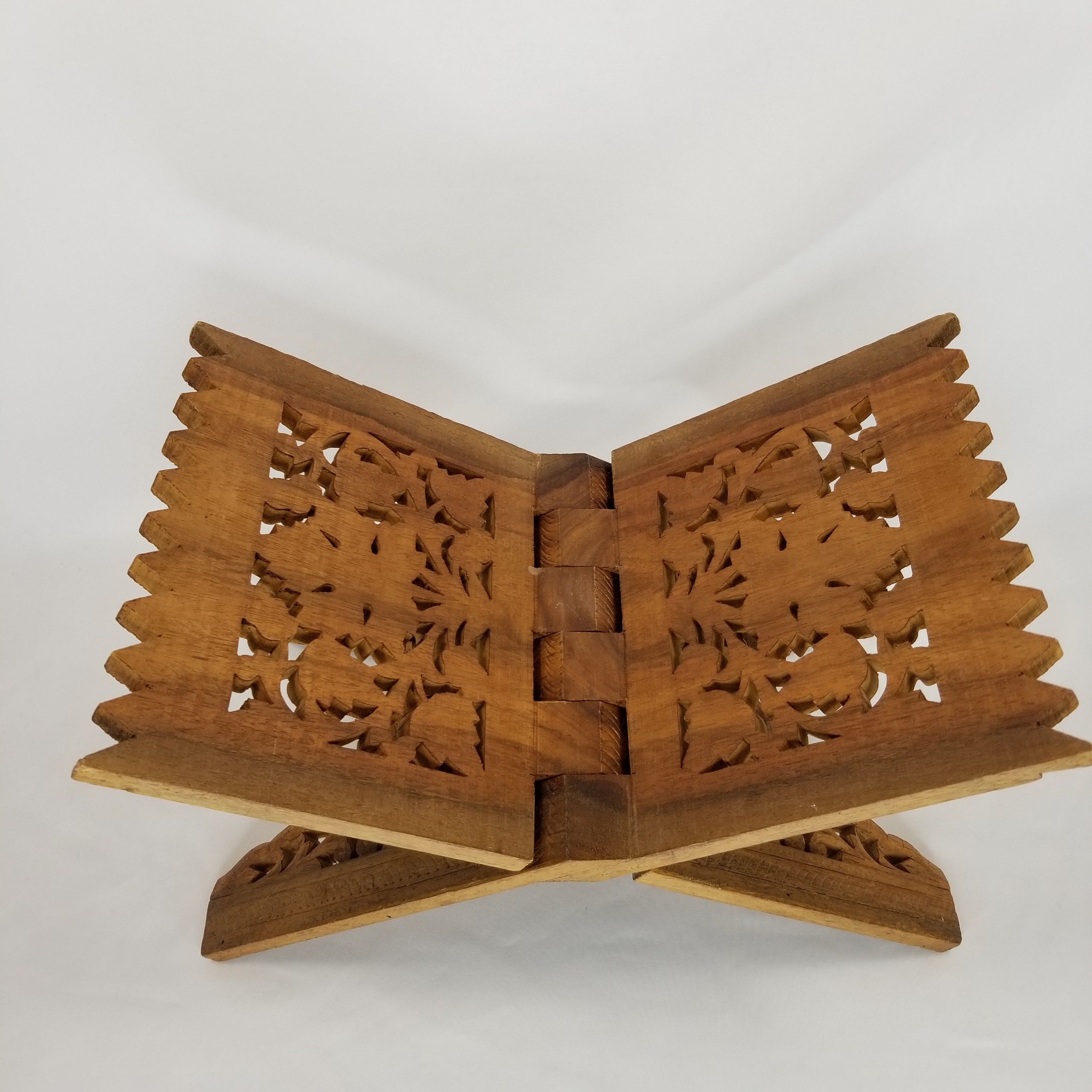 Vintage Teakwood Carved Book Stand Teakwood Book Stand - Etsy