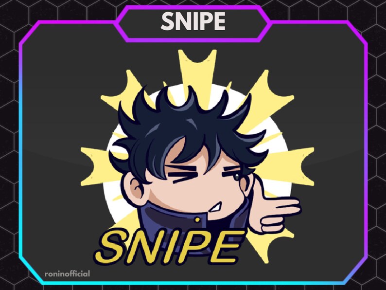 SNIPE Chibi Sorcerer Emote for Streaming Cute Chibi Anime - Etsy