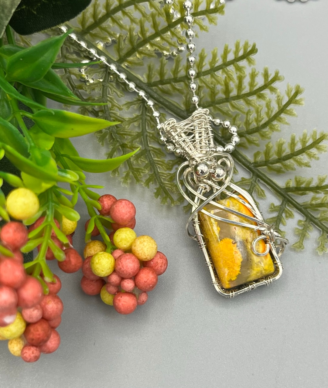 Rectangular Bumble Bee Wire Wrapped Pendant Sterling Wire Wrapping - Etsy
