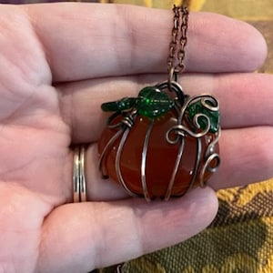 Copper Wire Wrapped Handmade Pumpkin Pendants - Etsy