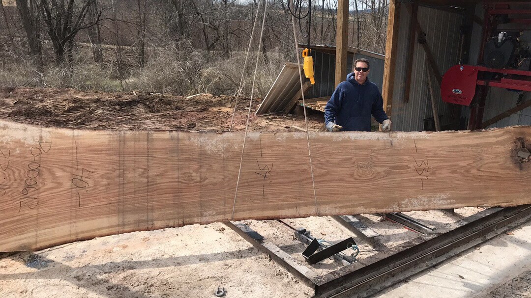 Pin Oak Wood Slab | Live Edge Wood |reclaimed Wood Slabs | Kiln Dried ...