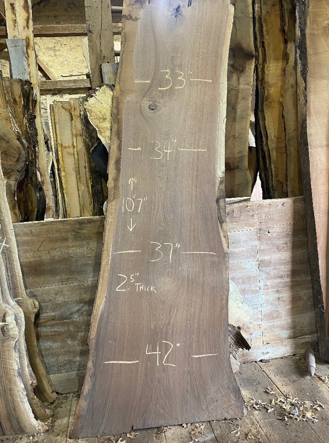 Walnut | Live Edge Wood | Reclaimed Wood Slabs | Kiln Dried Wood for ...