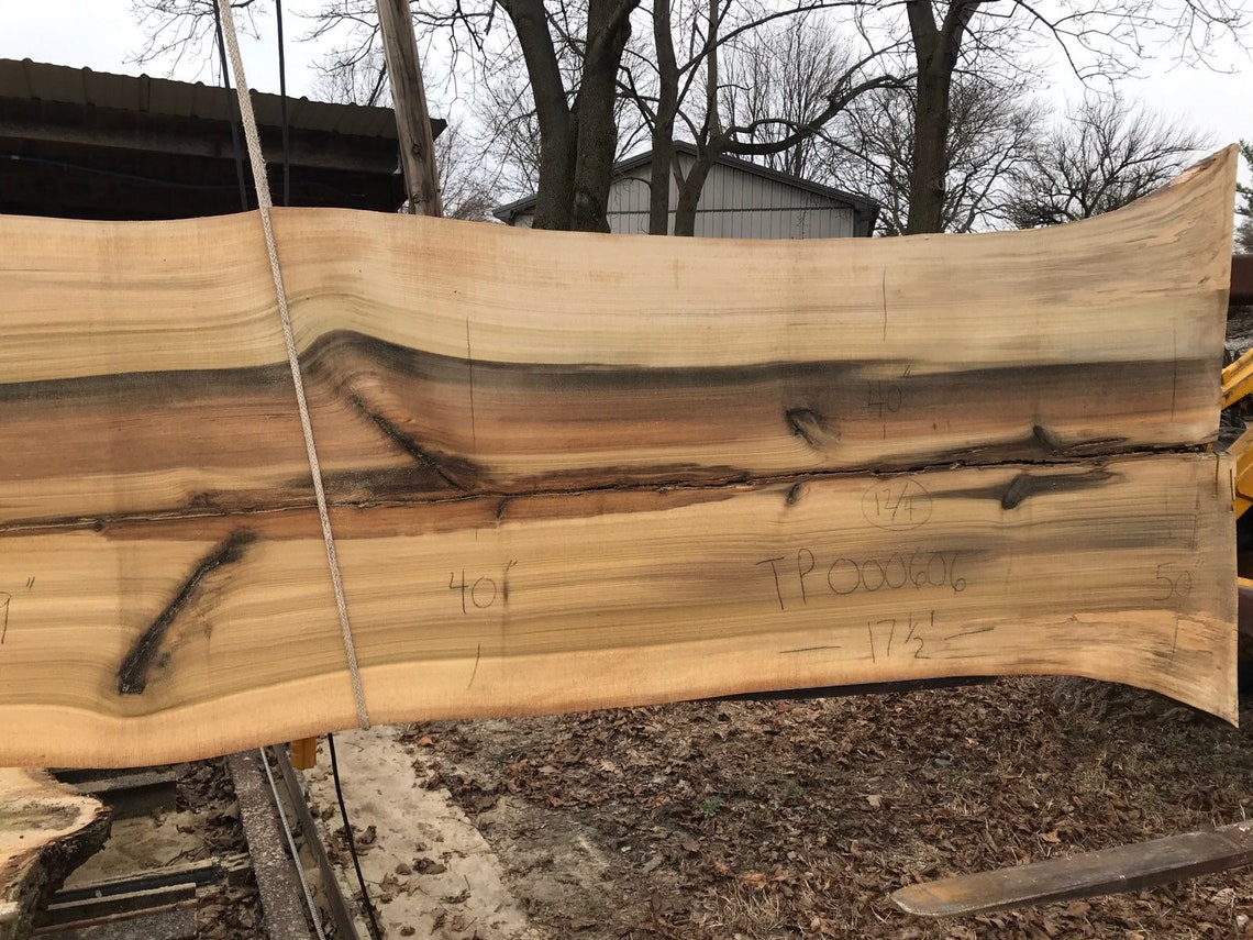 Tulip Poplar Live Edge Wood Reclaimed Wood Slabs Kiln Dried Wood for ...
