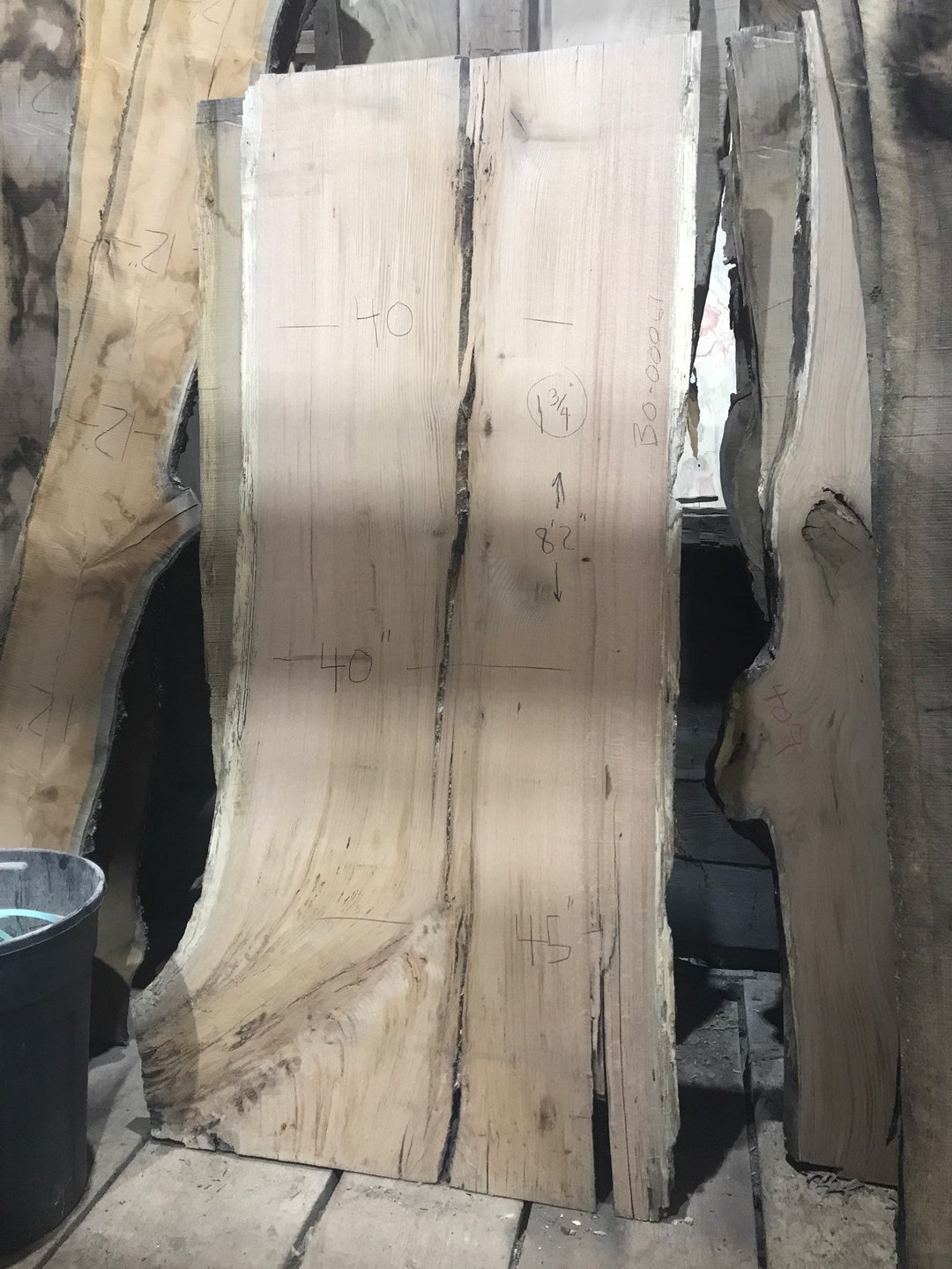Black Oak | Live Edge Wood | Reclaimed Wood Slabs | Kiln Dried Wood for ...