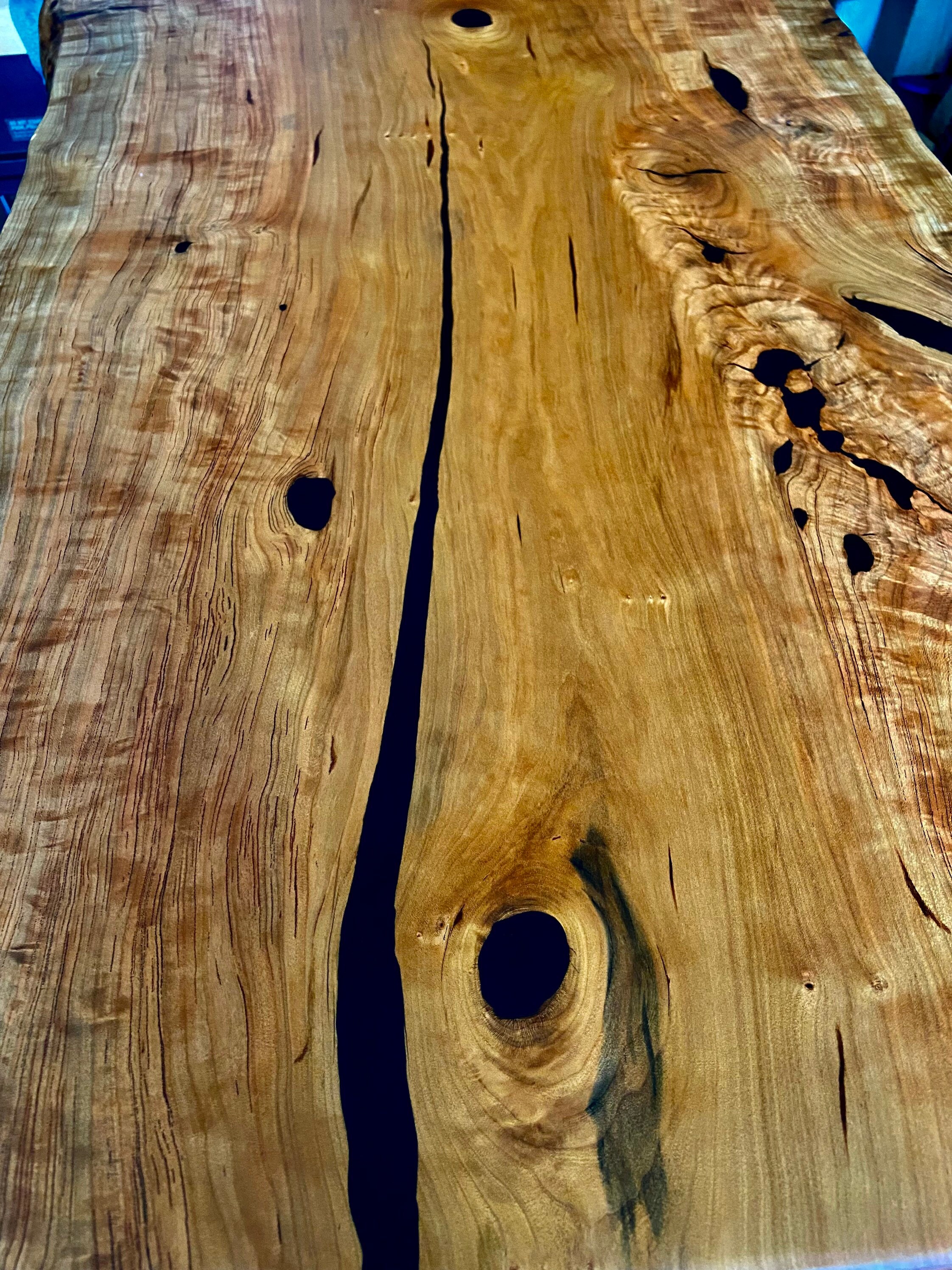 Cherry Coffee Table | Live Edge Wood | Reclaimed Wood Slabs | Kiln ...