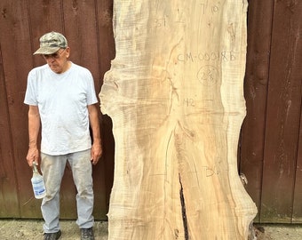 Silver Maple Live Edge Wood Slab - Etsy