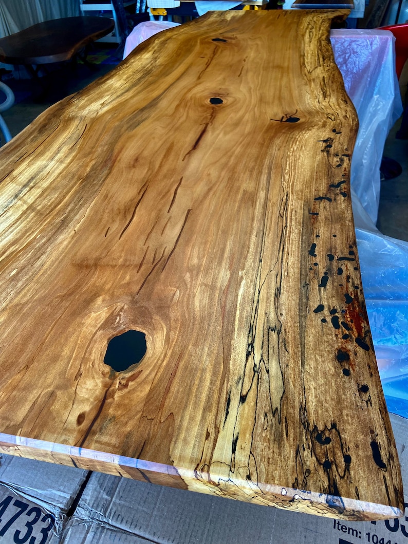 Dining Table | Live Edge Wood | Reclaimed Wood Slabs | Kiln Dried Wood ...