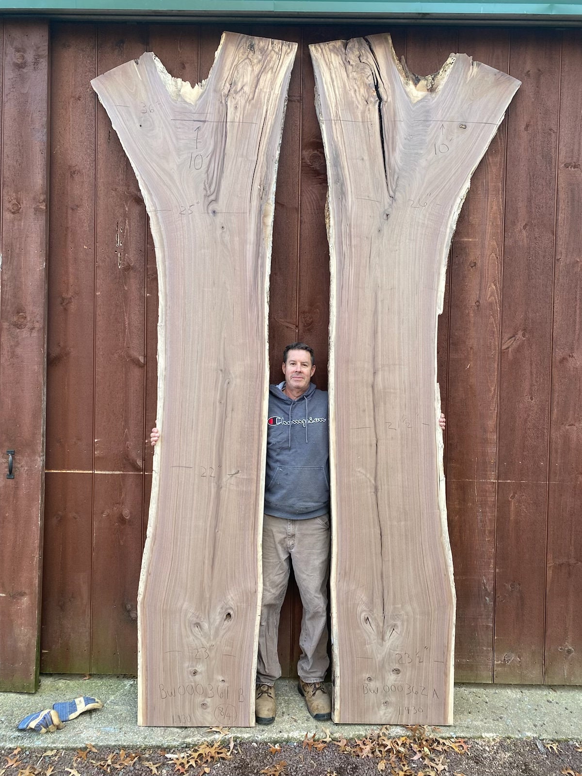 Two Bookmatched Black Walnut Wood Slabs - Etsy