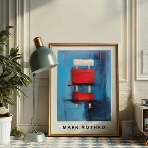 Mark Rothko Art Exhibition Poster Print, Abstract Office Wall Decor ...