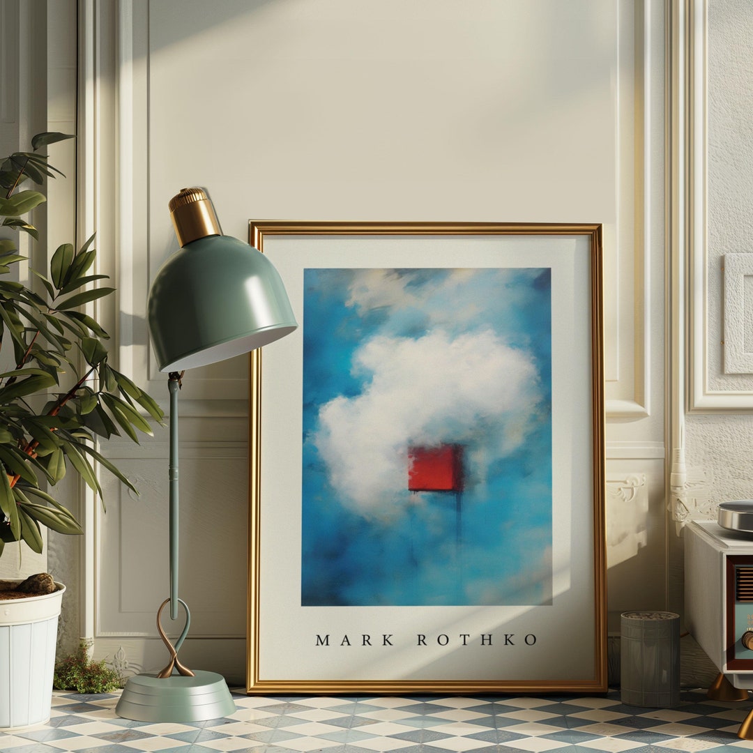 Mark Rothko Sky Abstract Art Poster Print, Contemporary Office Wall ...