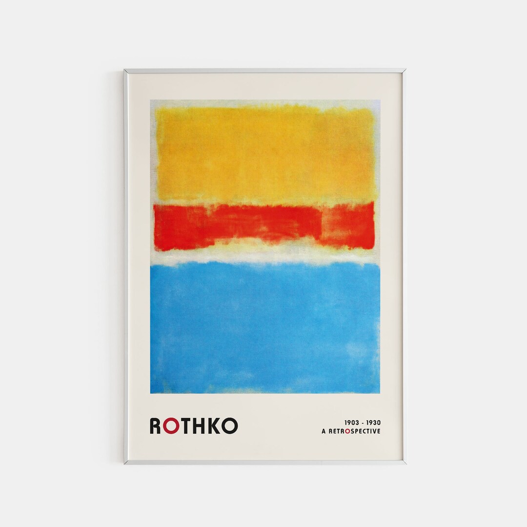 Mark Rothko Art Exhibition Poster, Rothko Abstract Poster, Rothko ...