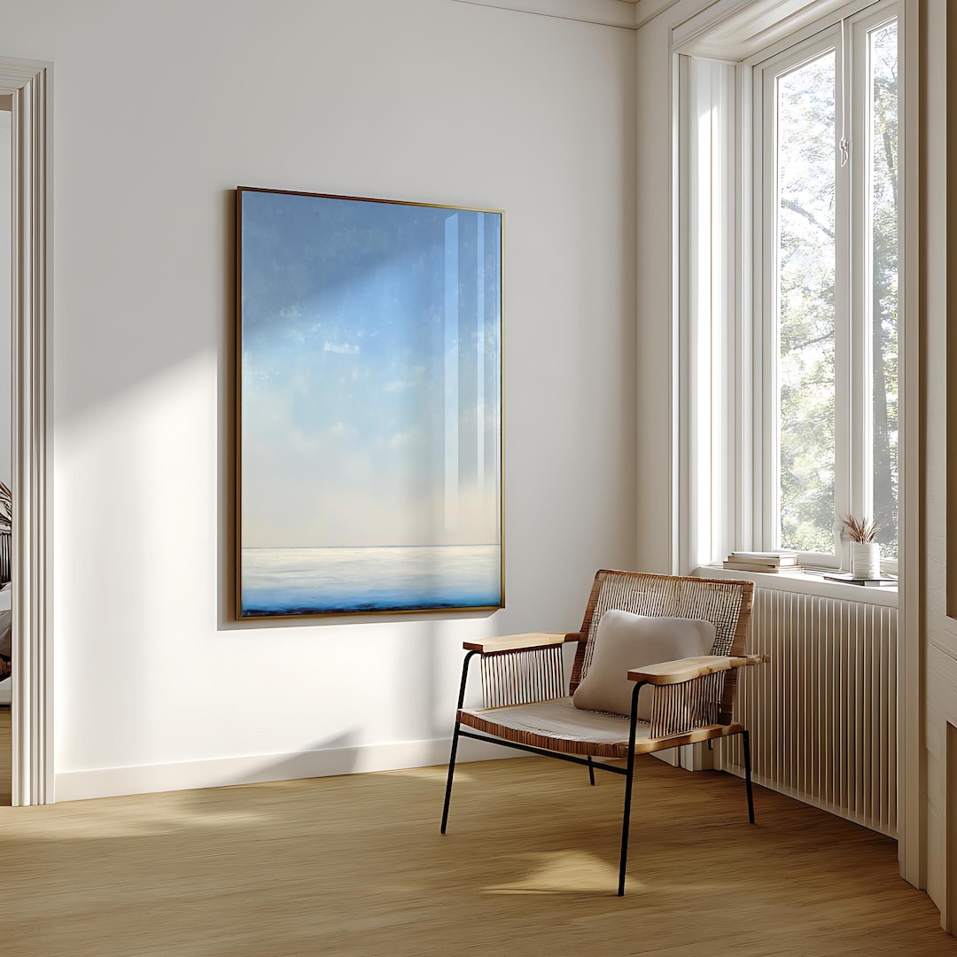 Abstract Ocean Horizon Print, Coastal Wall Art, Minimal Interior Decor ...