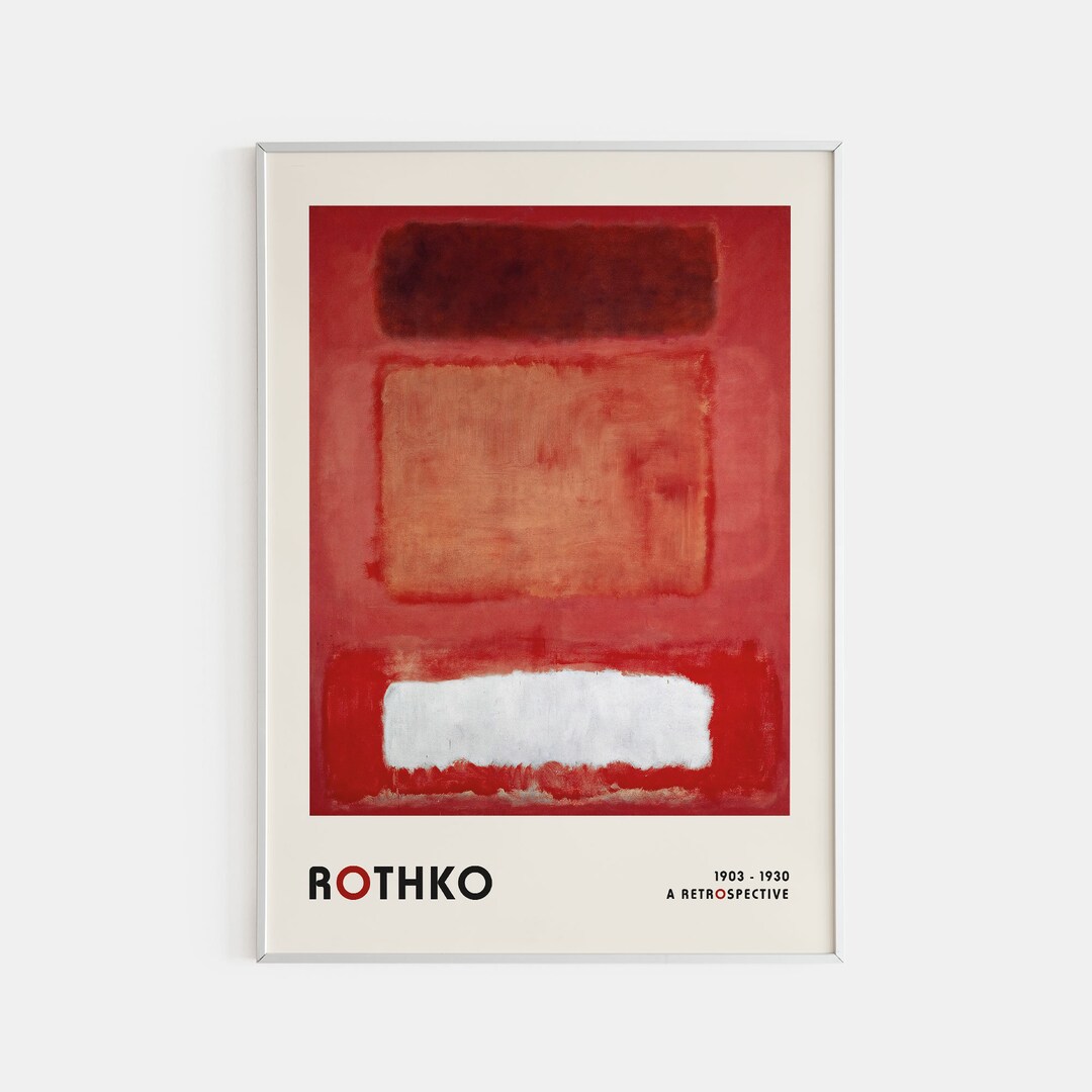 Mark Rothko Art Exhibition Poster, Mark Rothko Vintage Poster, Rothko ...