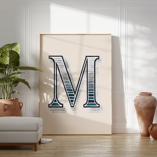 Letter M Print - Etsy
