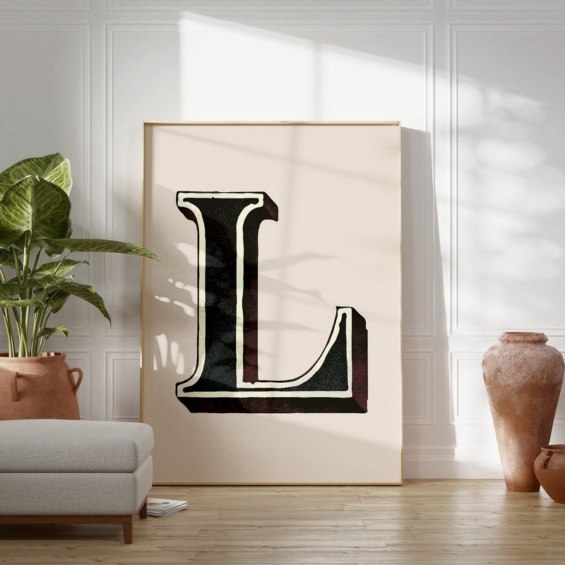 Initial Wall Art - Etsy