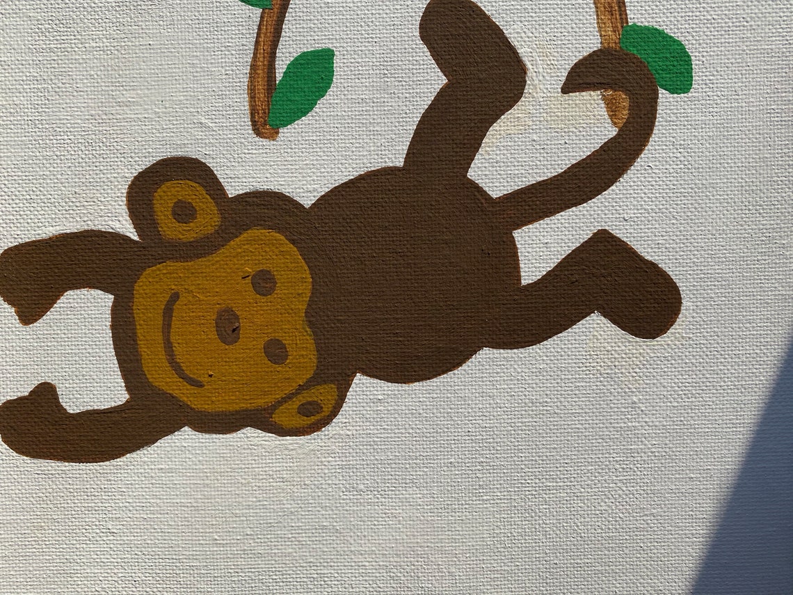 Baby Monkey Painting - Etsy Canada