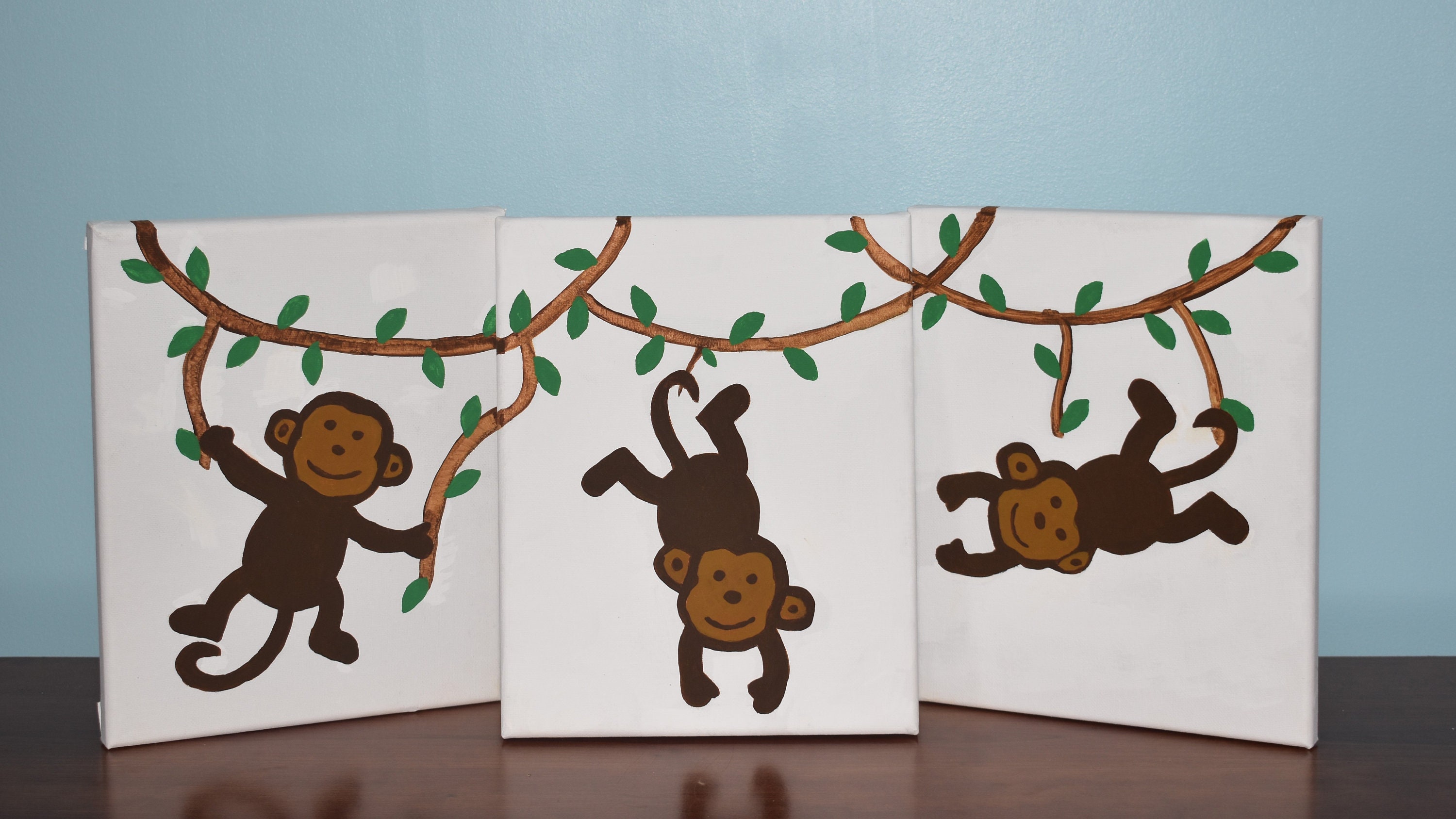 Baby Monkey Painting - Etsy Canada